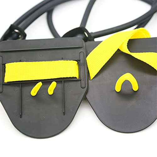XWWDP Professional Simulation Swimming Exercise Land Arm Strength Work Out Fitness Resistance Band Hand Webbed (Color : Black, Size : One Size)