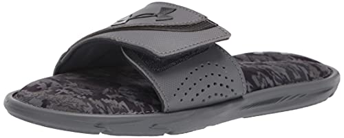 Under Armour womens Ignite Vi Graphic Fb Slide Sandal, Pitch Gray (104 Graphite, 1 Little Kid US