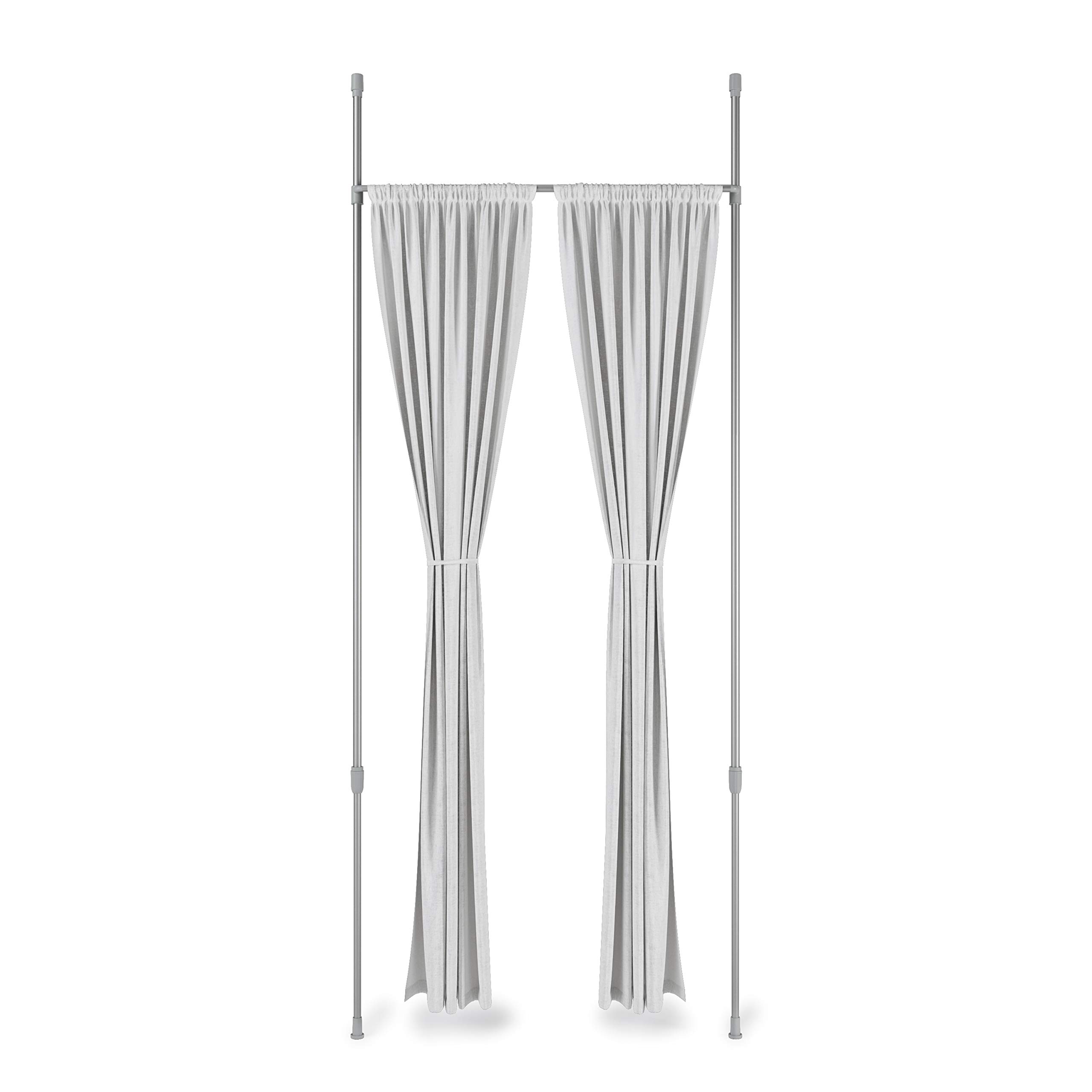 Umbra Anywhere Expandable Rod Curtain Rod and Room Divider (Metallic-Nickel)