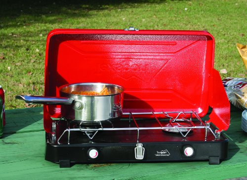 Texsport Rainier Compact 2 Burner Propane Outdoor Camping Stove 11" L x 12" H x 18" W