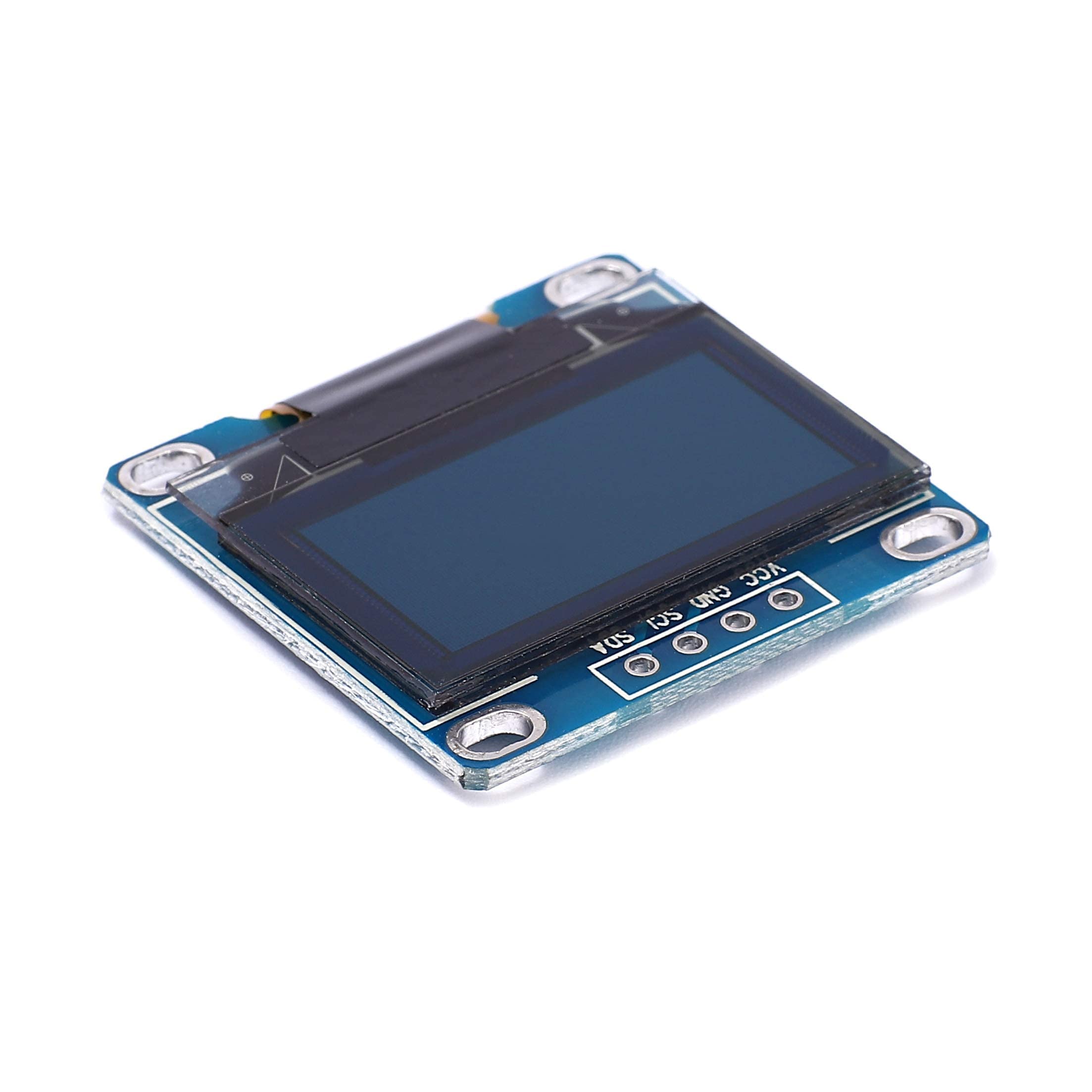 Songhe 0.96 inch 12864 128X64 OLED LCD Display Board Module I2C IIC SSD1306 Driver 4 Pins for Arduino Raspberry Pi (Pack of 5pcs, White Light)