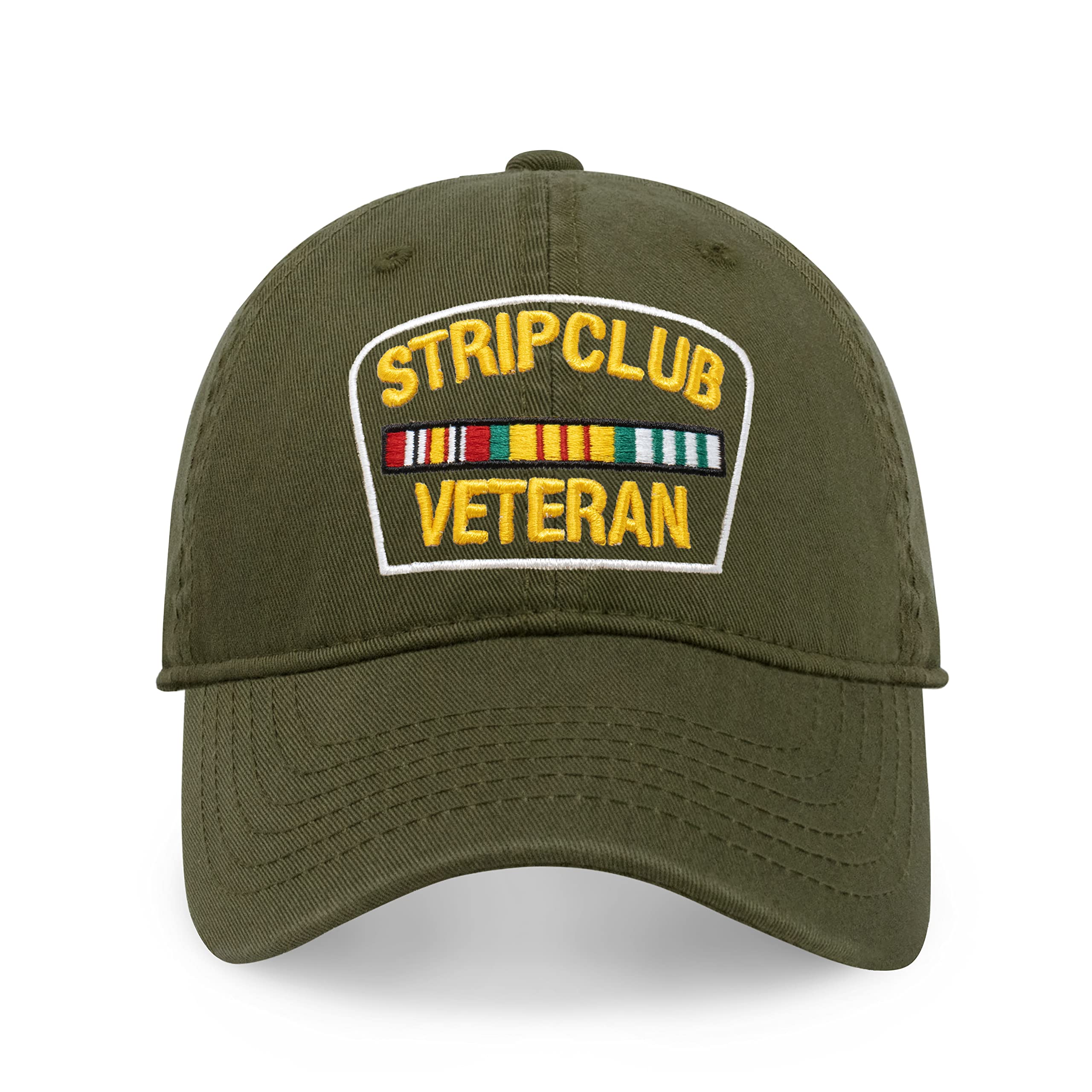 Strip Club Veteran Dad hat Pre Curved Visor Cotton Ball Cap Baseball Cap PC101 (Black_)