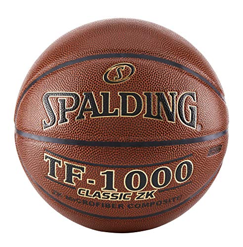 Spalding TF-1000 Classic ZK Indoor Game Basketball, Brown, Size 7, 29.5"