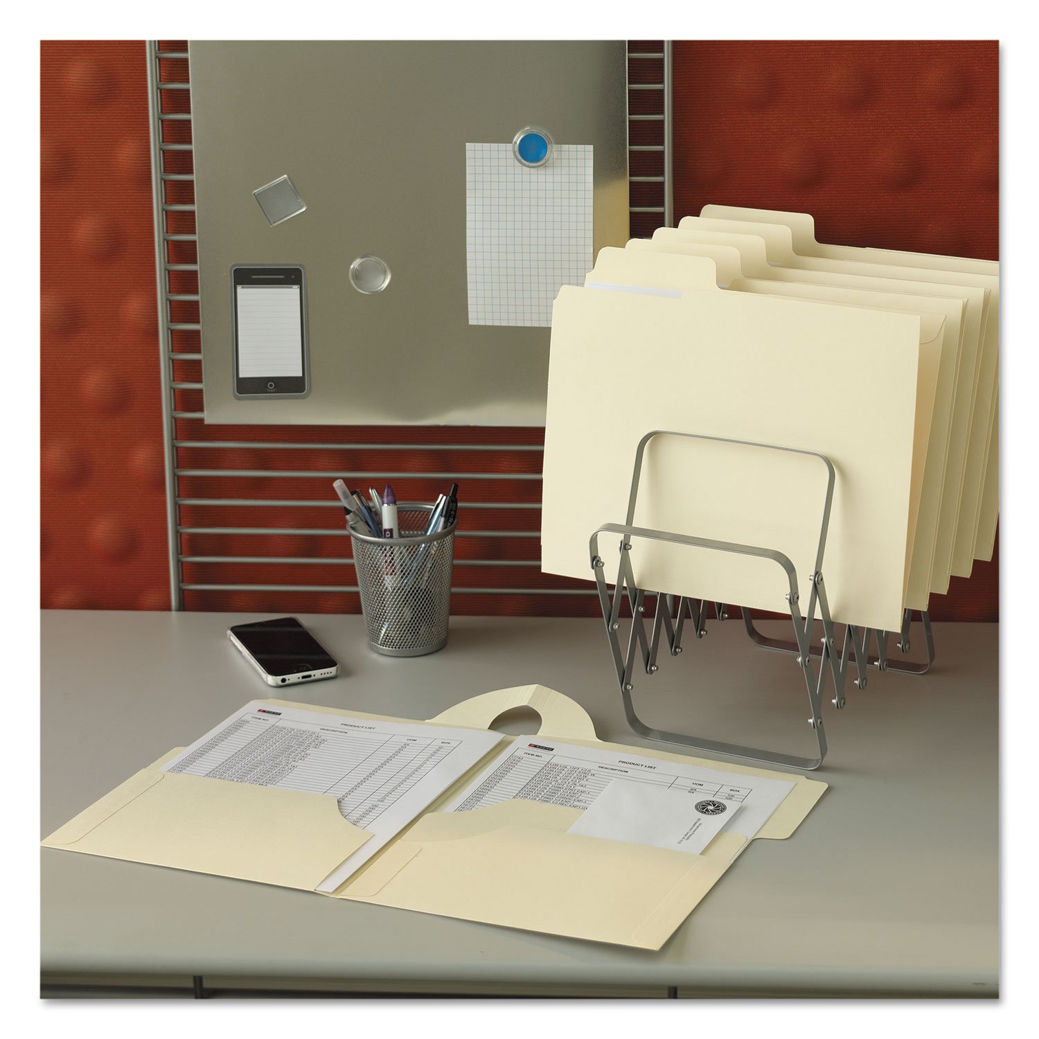 Smead 3-in-1 SuperTab Section Folder, Oversized 1/3-cut Tab, Letter Size, Manila, 12 Per Pack (11904)