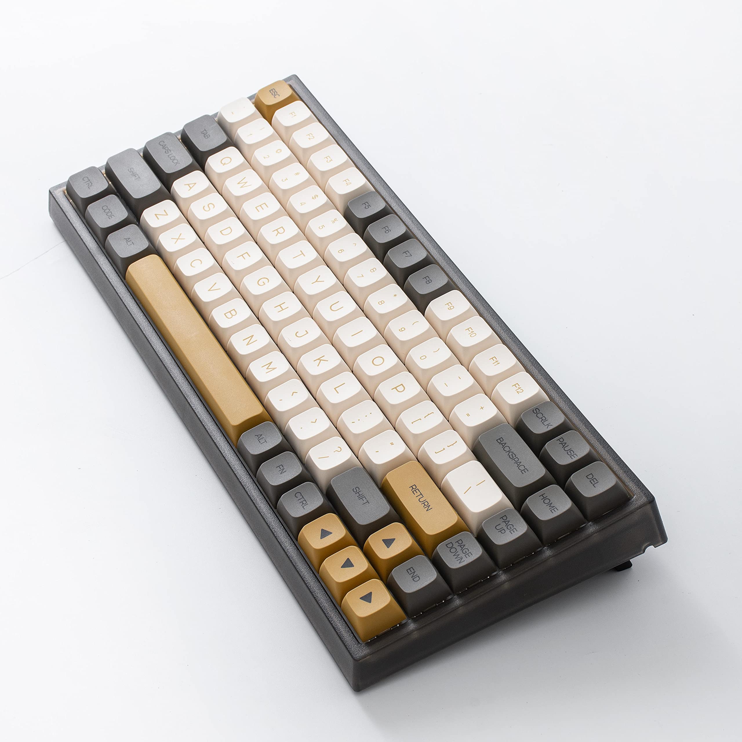 YUNZII KC84 Pro Hot Swappable Mechanical Keyboard 84-Key Gaming Keyboard with Translucent ABS Case, RGB Backlit for Mac/Win/Gamers (Gateron Brown Switch, Shimmer)