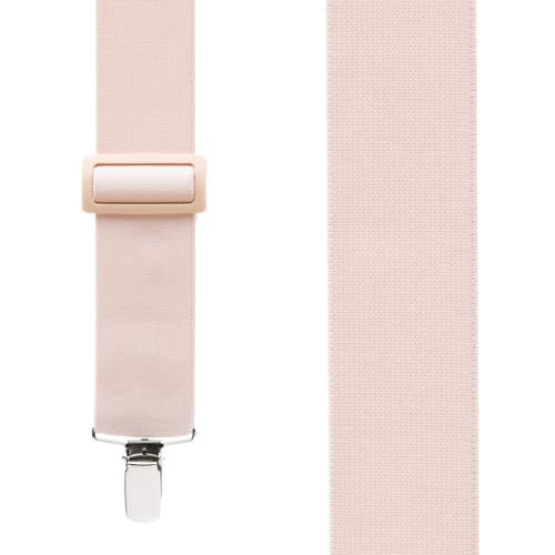 Suspender Store Undergarment Suspenders - 1.5-Inch Wide Soft Elastic - Nickel Clip - 48" for 5'9" to 6'2" tall - Tan