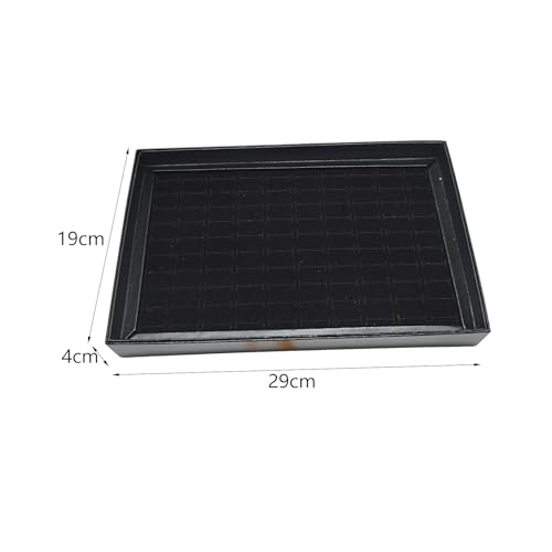 UGPLM Rings Display Tray Rings Earrings Showcase 100 Slots Foam Insert with Flannel Gift Rings Holder Case Jewelry Tray Organizer, A