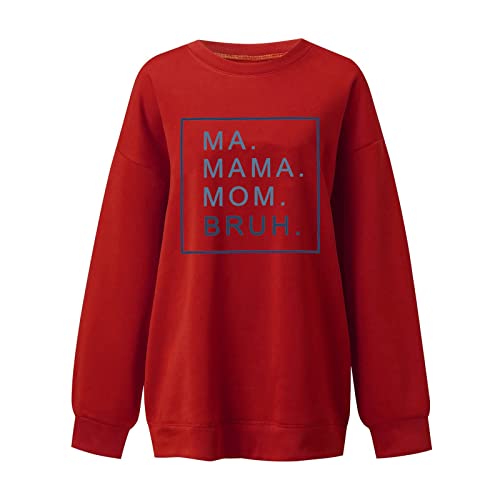 Women Print Sweatshirt Print Crewneck Sweater Pullover Plus Size Casual Sport Tunic Tops Loose Fit Sweatshirt