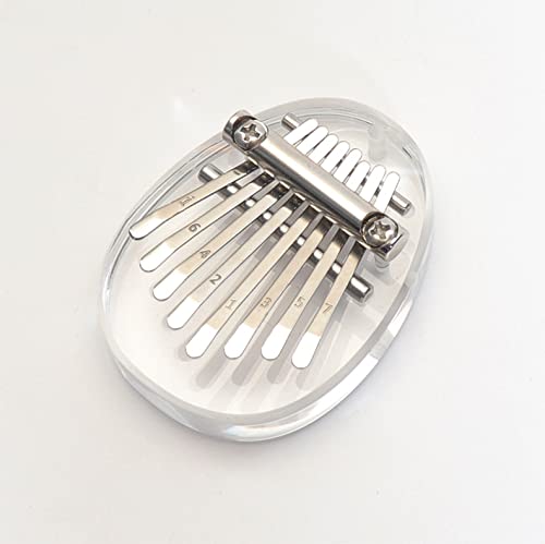 Water Drop Thumb Piano, Transparent 8 Tone Mini Thumb Piano Finger Practice Tool Music Accessories, Acrylic Stress Relief Tool, Kids Adult Beginner Gift
