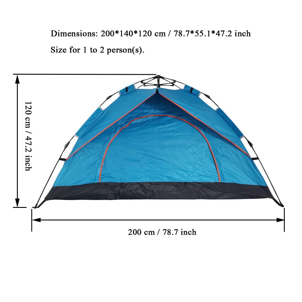 SZYT Camping Tent for 1-2 Person Easy Setup Come with Carrying Bag Blue