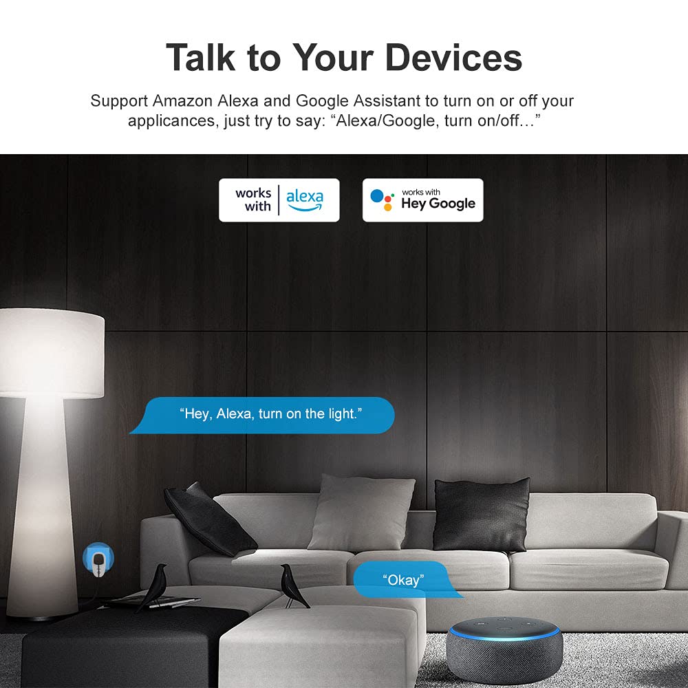 SONOFF S26 WiFi Smart Plug, Wireless Outlet Socket, Works with Alexa, Google Home and IFTTT, Control your devices from Anywhere via APP(US Plug) (2-Pack)