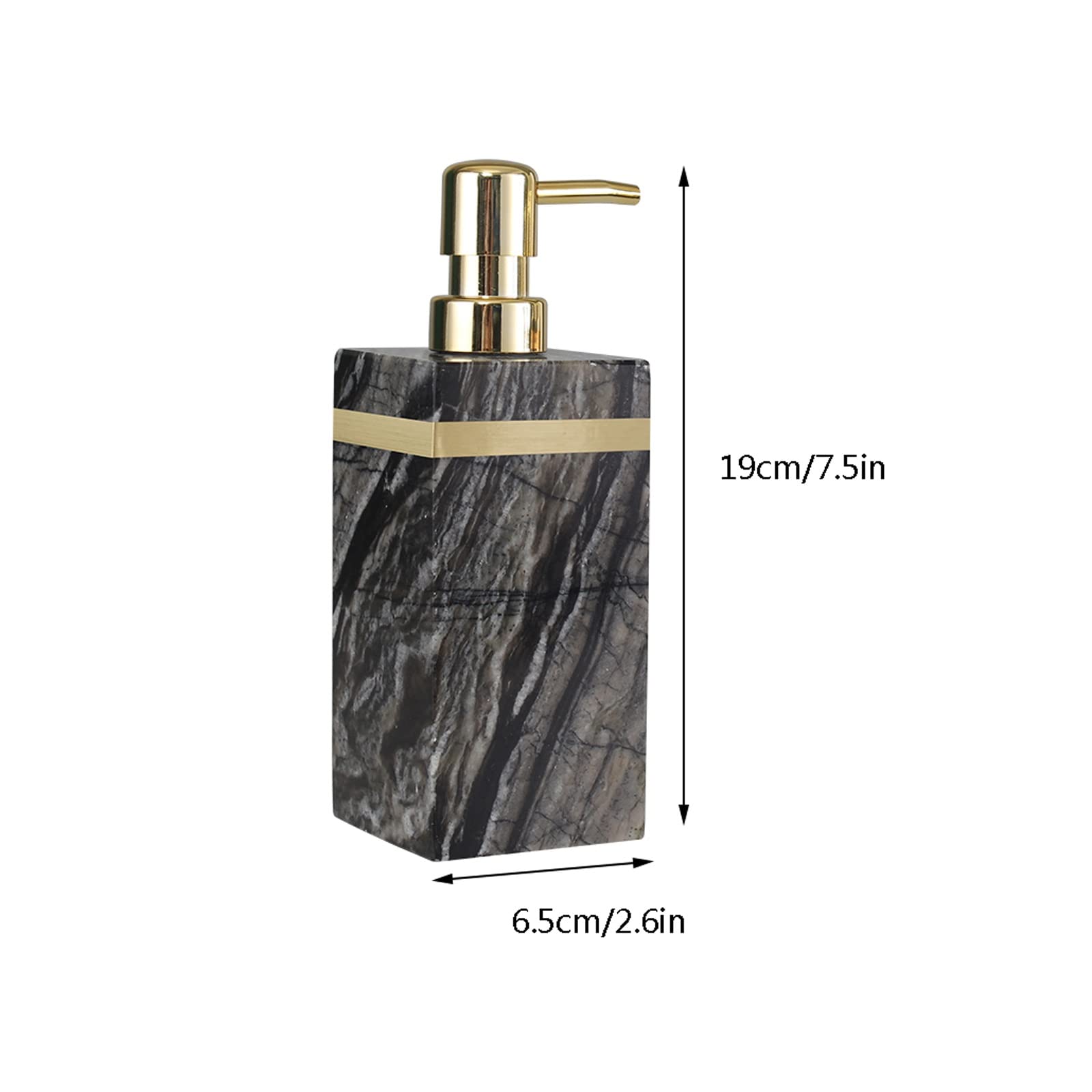 Soap Dispenser Marble Soap Dispenser with Metal Pump for Bathroom Kitchen Countertop Lotion and Liquid Dispenser Soap Bottle Bathroom Soap Dispenser