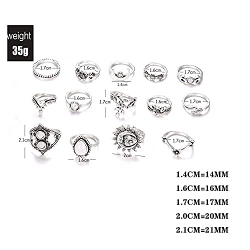 ZZ ZINFANDEL 62Pcs Vintage Knuckle Rings Set Stackable Finger Rings Midi Rings for Women,Joint Nail Band Cuff Toe Statement Finger Rings
