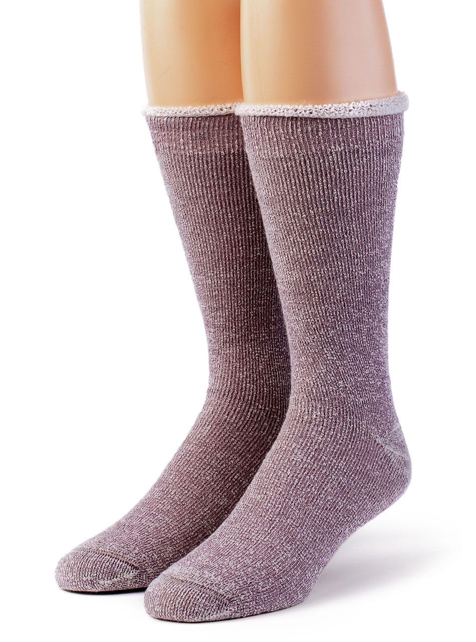 WARRIOR ALPACA SOCKS - Koze Kick Back Terry Lined Pure Alpaca Wool Socks For Men and Women (Large, Ultra Violet)