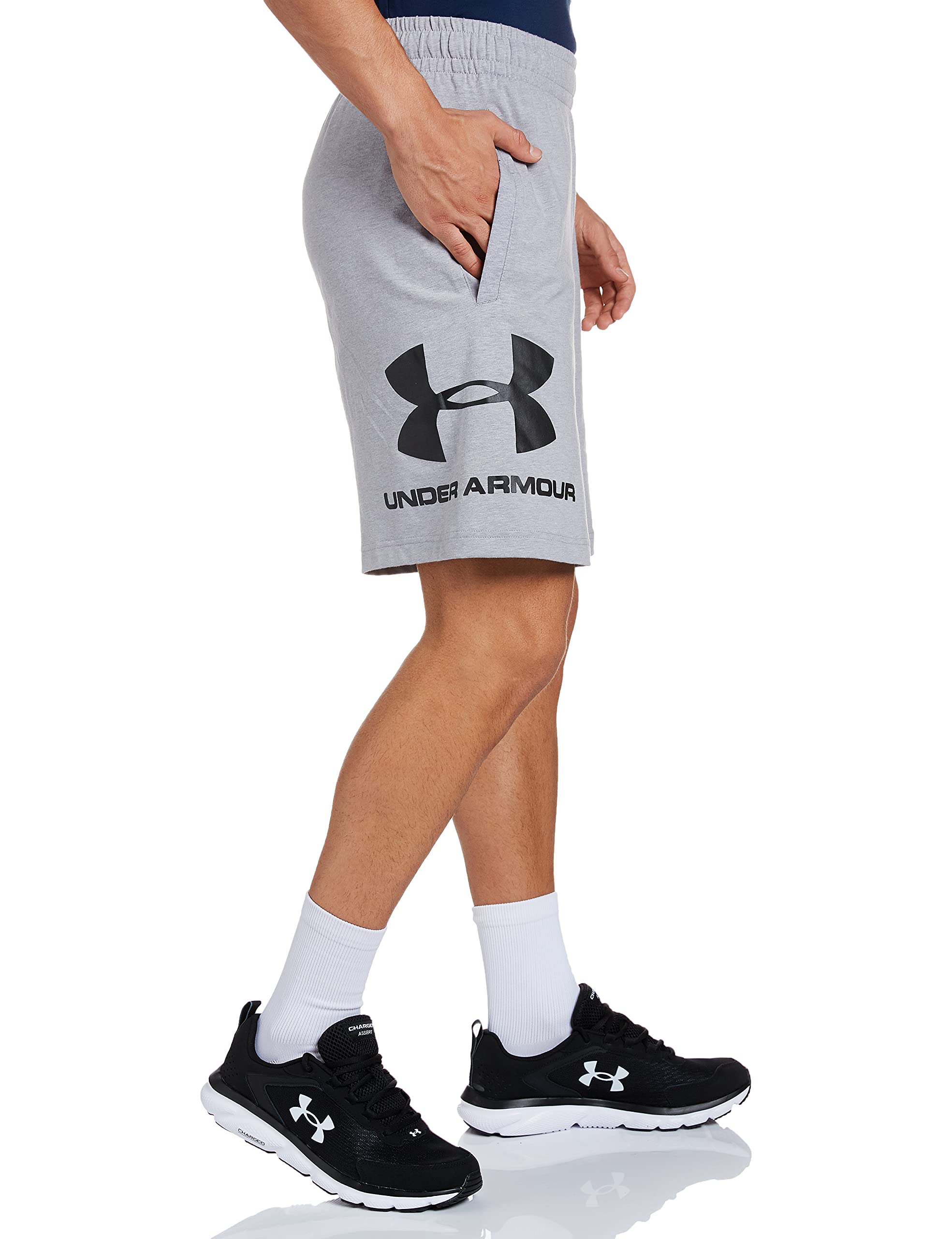 Under Armour UA Sportstyle Cotton Graphic SM STEEL LIGHT HEATHER