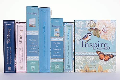 Tyndale NLT Inspire Bible (Hardcover, Aquamarine): Journaling Bible with Over 400 Illustrations to Color, Coloring Bible with Creative Journal Space - Religious Gift that Inspires Connection with God