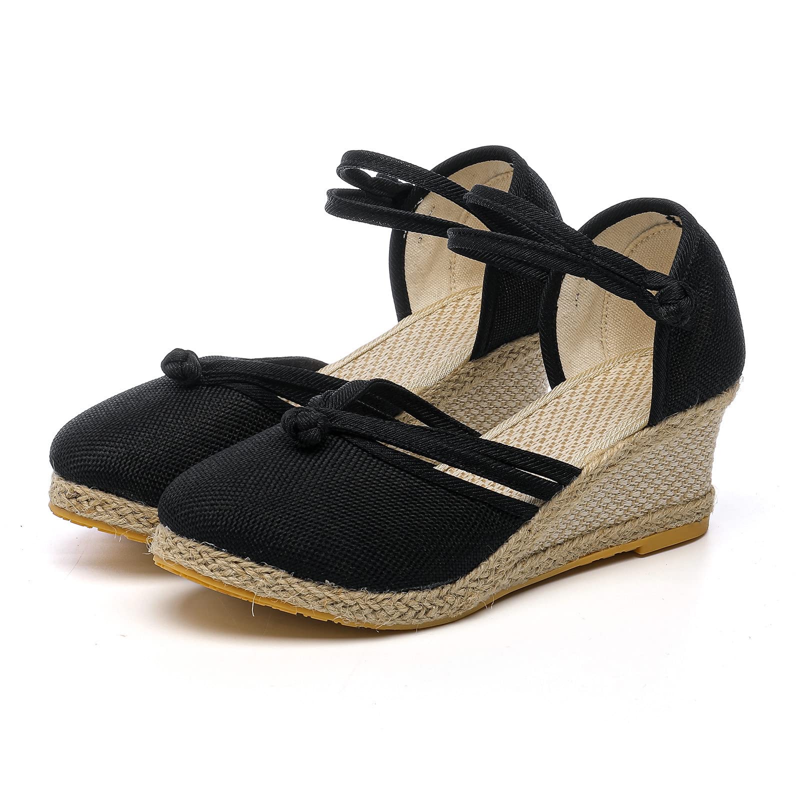 Yuanjay Sandal for Women Summer Slingback Wedge Sandals Flats Anti Slip Slides Walking Slippers Comfort Beach Open Toe Shoes