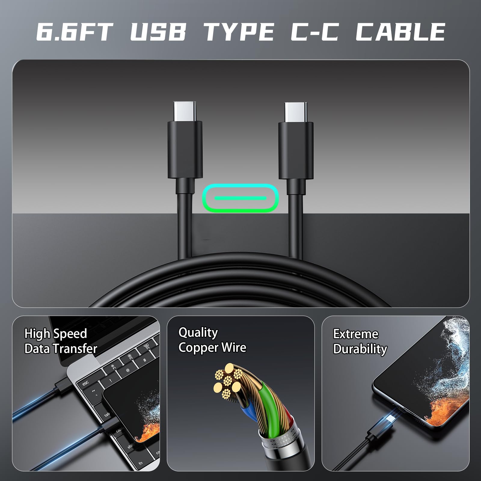 USB C Fast Charger for Samsung 25W Android Phone Charger 2 Pack Wall Charger Block with 6.6Ft Fast Charging Cable for Samsung Galaxy S23 Ultra, S23+/S23/S22/S21/S20/Note 20/Note 10