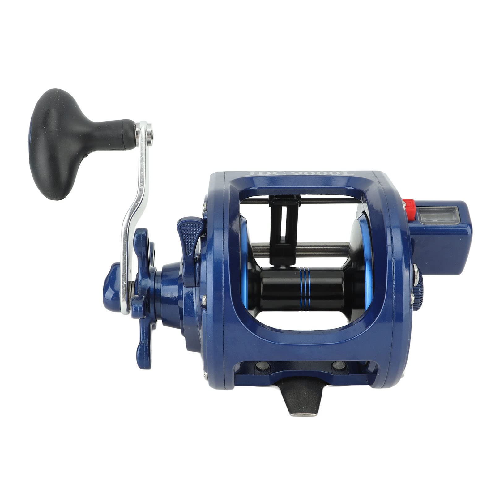 Round Baitcaster Reel Powerful Quick Setting AntiCorrosion Saltwater Fishing Reel Comfort Grip Number Display for Shore (JBC9000L)
