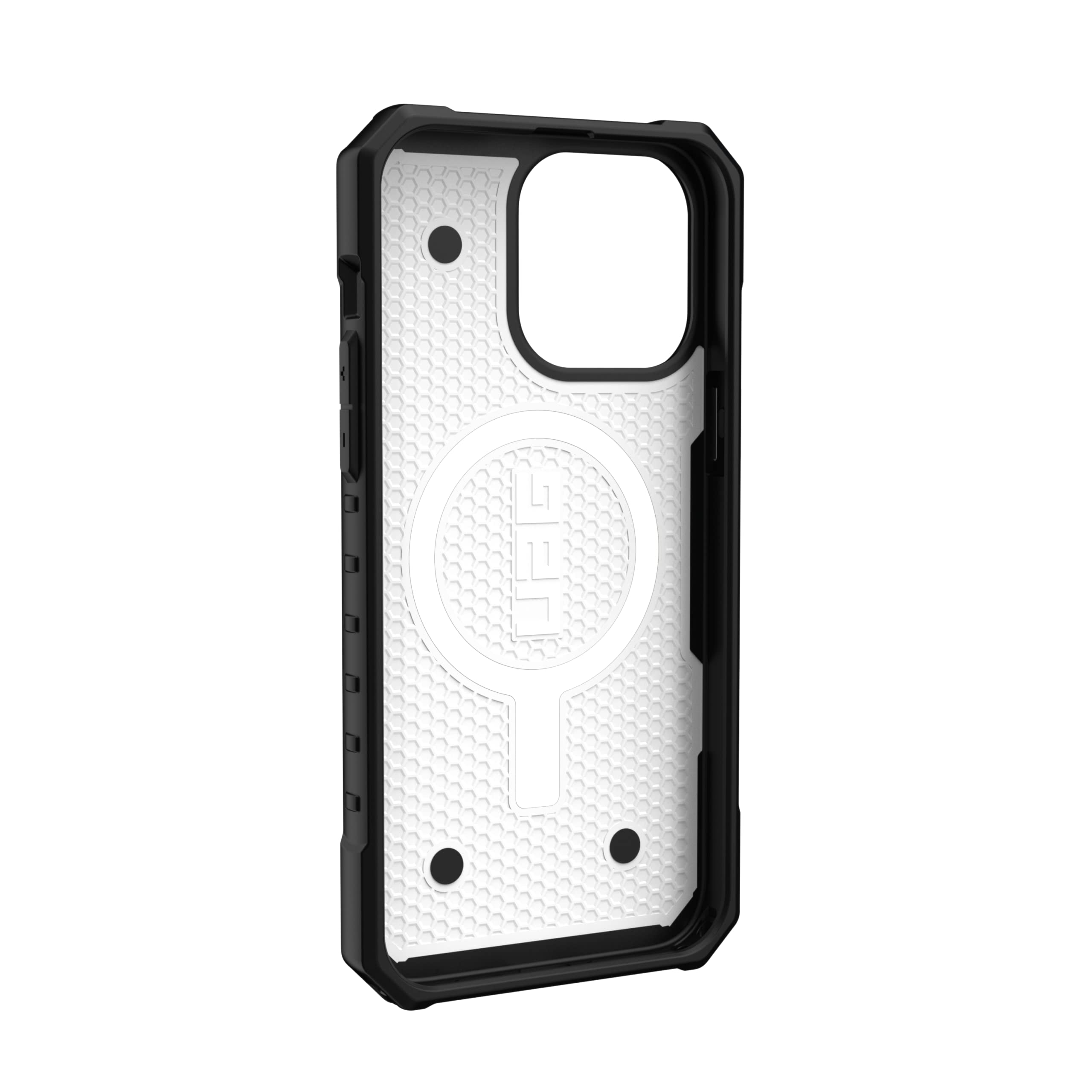 URBAN ARMOR GEAR UAG iPhone 14 Pro Max Case 6.7" Pathfinder White - Compatible with MagSafe Rugged Heavy Duty Protective Cover & Paracord Lanyard Adjustable Wrist Strap Bundle Set