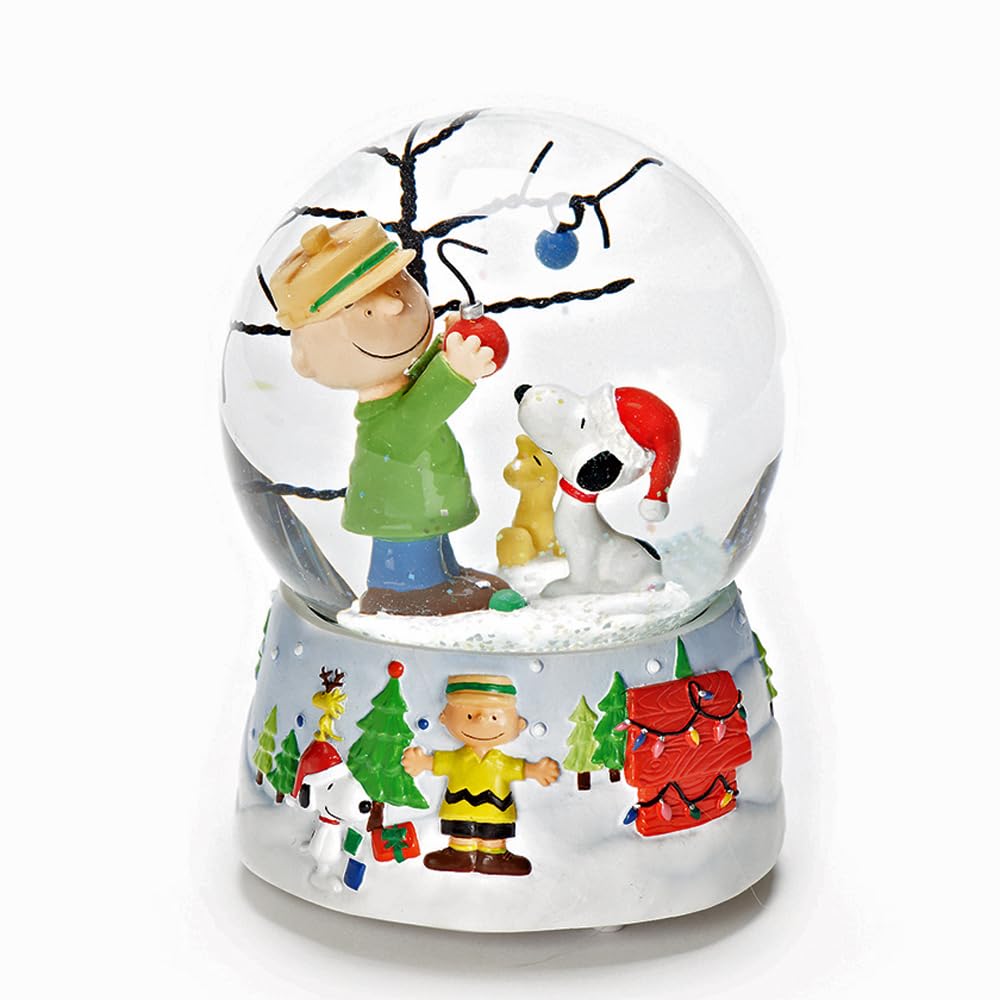 Snow Globes - Charlie Brown Christmas Musical Snow Globe - Snoopy - Peanuts