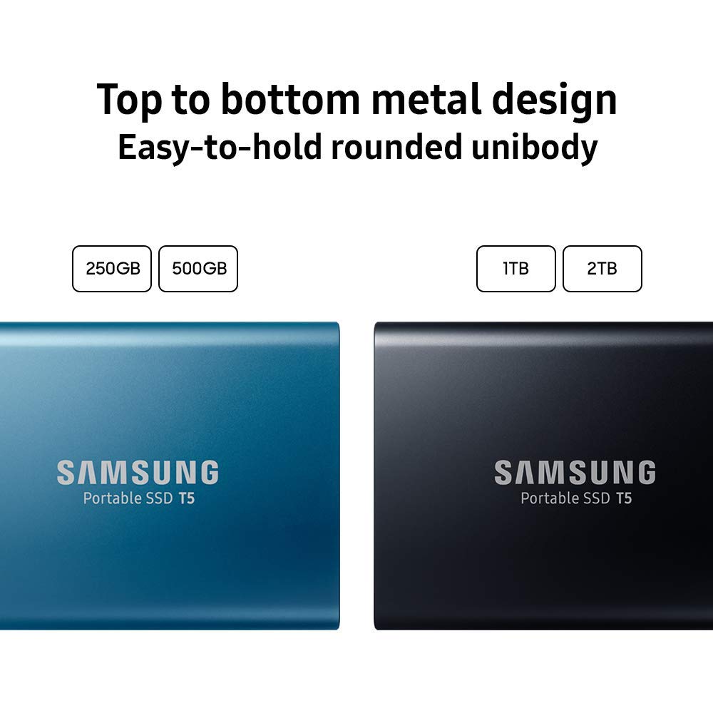Samsung T5 Portable SSD - 1TB - USB 3.1 External SSD (MU-PA1T0B/AM) (Renewed)