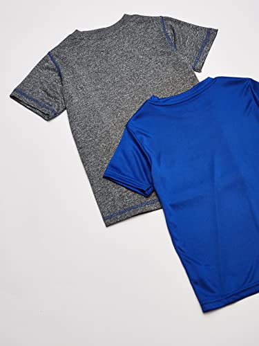 STX Big Boys Active T-Shirt and Packs, 2 Pack -Royal/Gray -TX61, 14/16