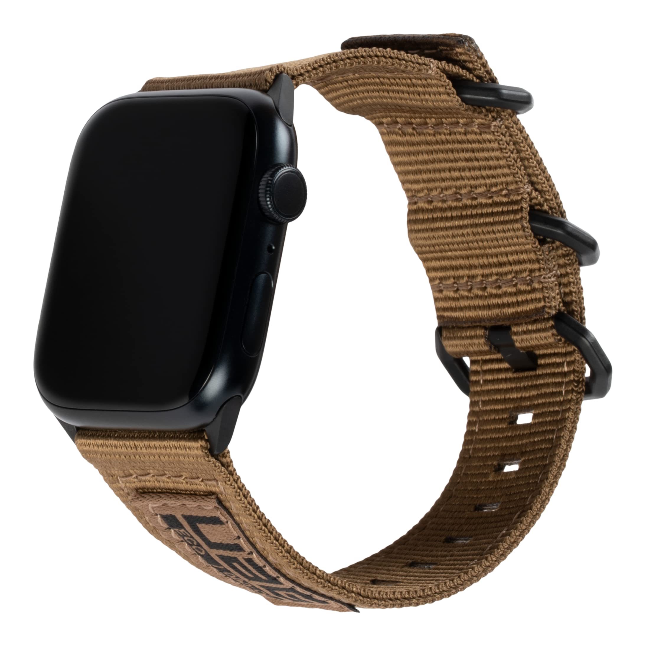 URBAN ARMOR GEAR UAG Nato Eco Watch Band Compatible with Apple Watch 49/45/44/42mm Dark Earth Bundle with Tempered Glass Shield Plus Screen Protector for Ultra 49mm