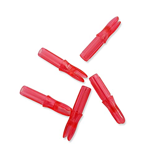 ZZYB 50pcs Archery Insert Nock Pins Plastic Arrow Nocks Replacement Arrow Nocks fit Inner Diameter 6.2mm Arrow Shaft (Red 2)