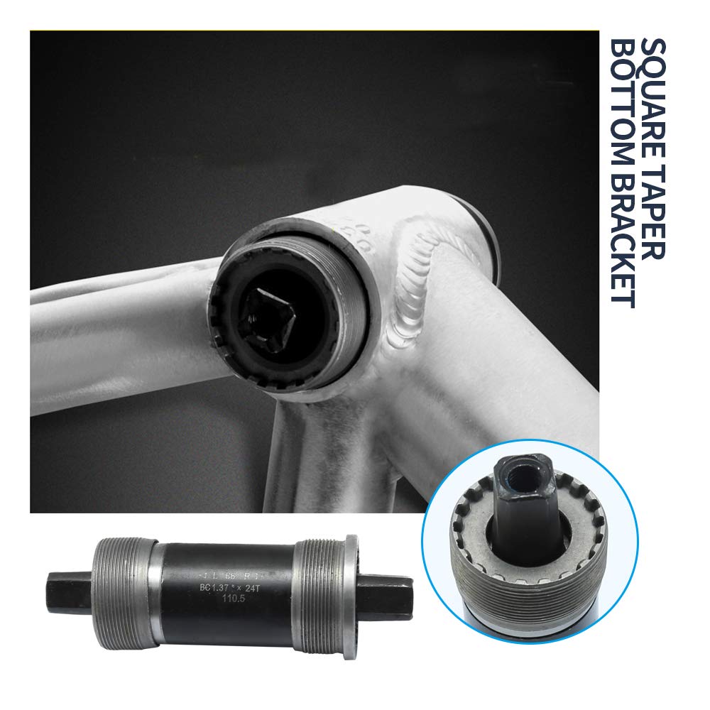 U3store Square Taper JIS Bottom Bracket 68 X110mm for Mountain Bike Replace BB-UN26