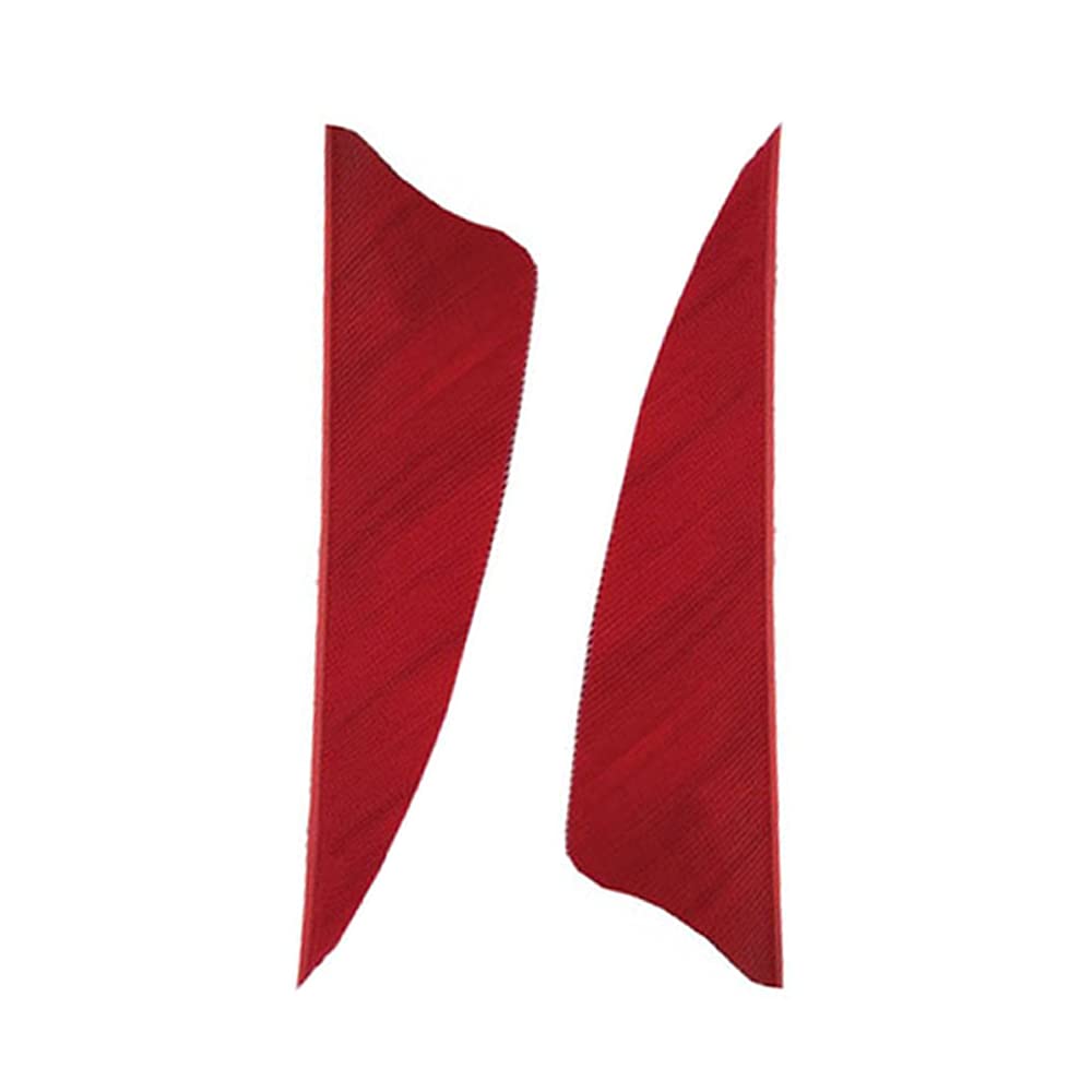 ZZYB 50pcs Arrow Turkey Feathers Archery Arrow Fletches 3 inch Natural Feather Fletching Right Wing for DIY Hunting Carbon Arrows (Red)