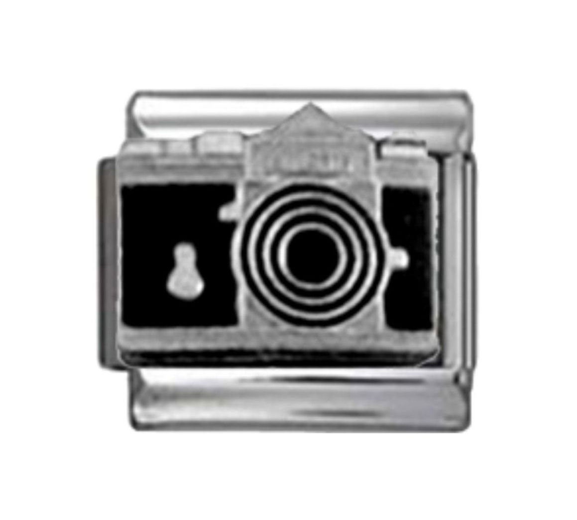 STYLYSH CHARMS Camera Photographer Enamel Italian 9mm Link NC264 Fits Traditional Classic