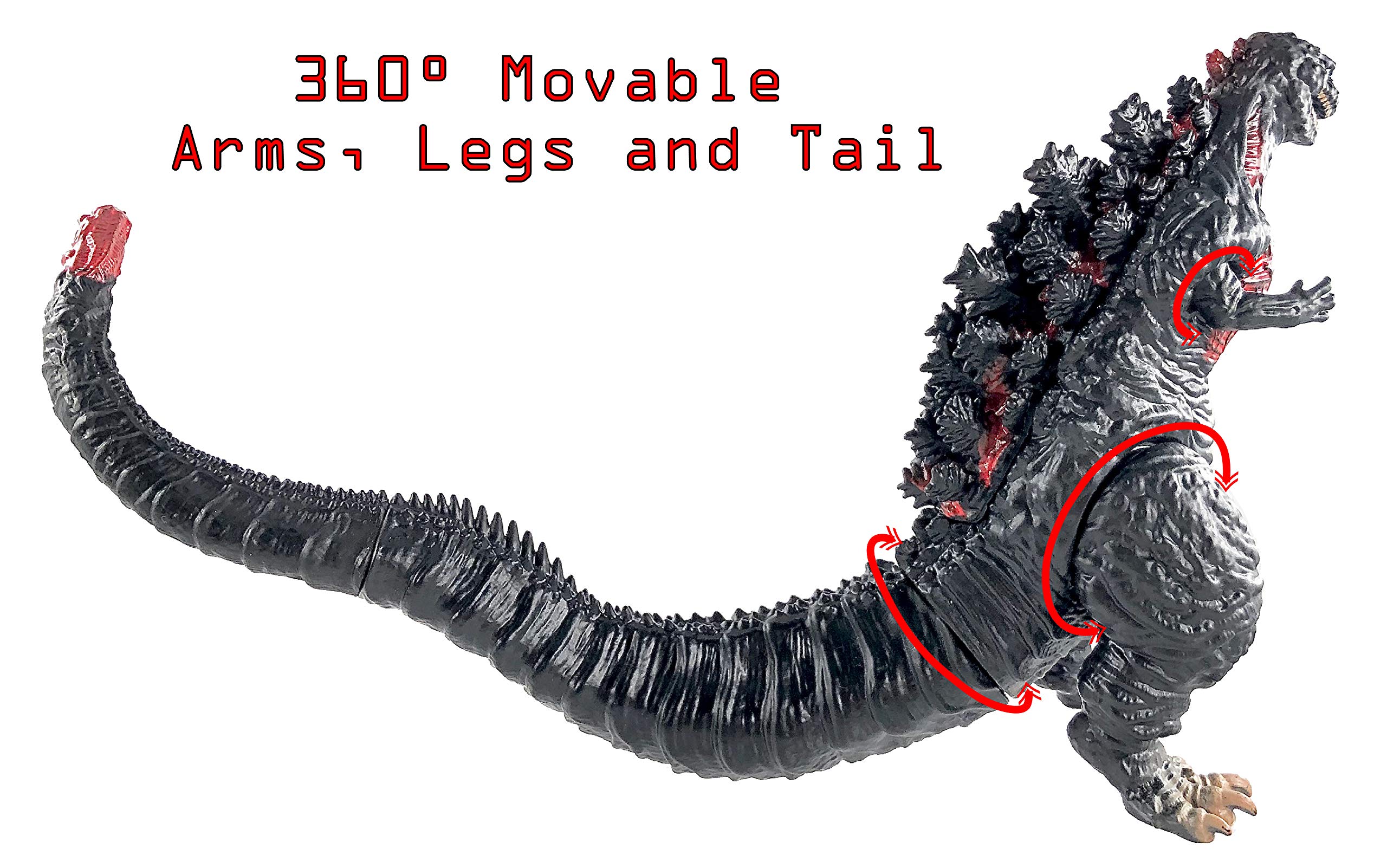 TwCare Legendary Shin Godzilla, Movie Series Movable Joints Action Figures Soft Vinyl, Carry Bag