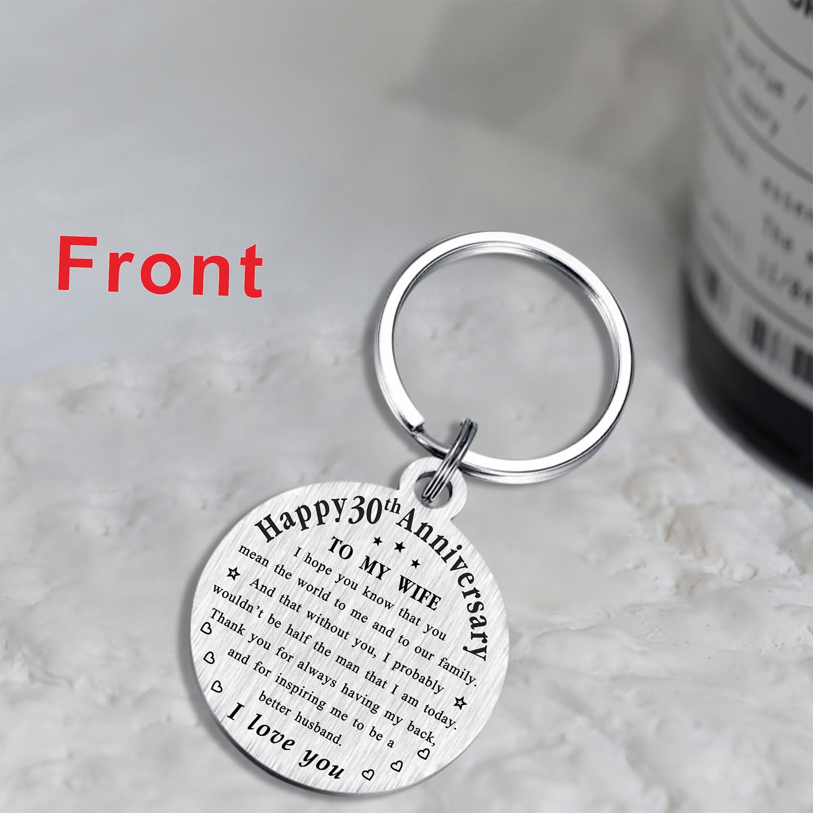 TANWIH 30th Wedding Anniversary Keychain Gifts for Wife, Best Wife Since 1994, 30 Year Anniversary Decoration for Women