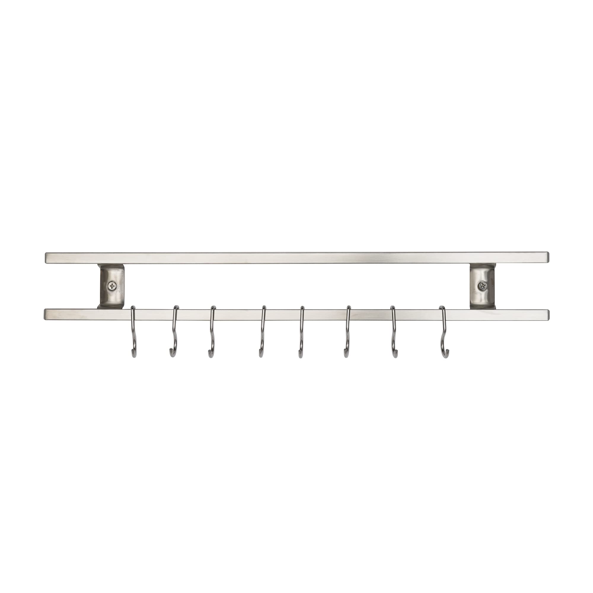 WANLISELL Magnetic Knife Holder for Wall 17.7 Inch Stainless Steel Magnetic Knife Holder Heavy Duty Wall Mounted Magnet Bar Rack With Hooks, Kitchen Utensil Holder