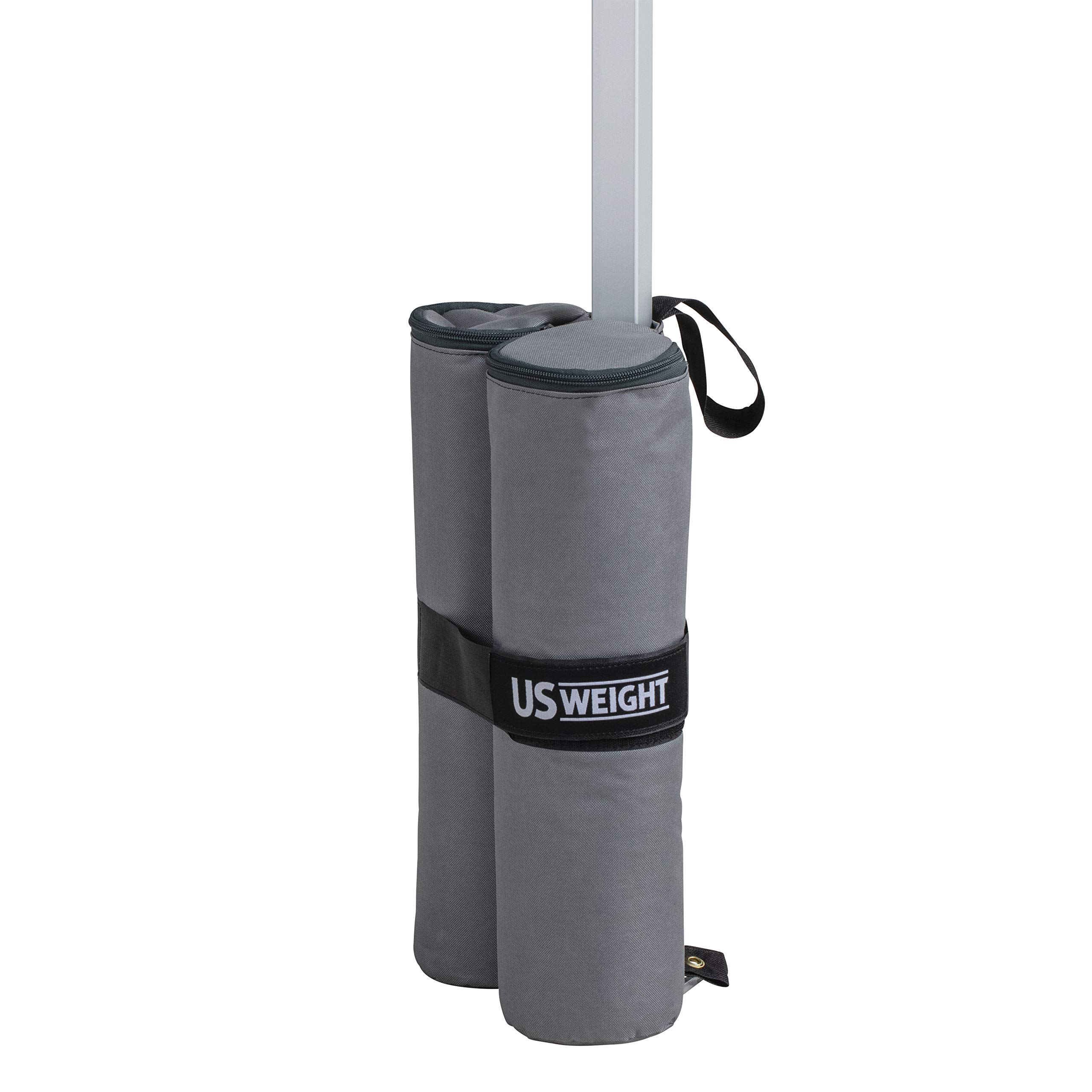 US Weight Titan Fillable Canopy Weight Bags (4-Pack) with Reliable Zippers, Double-Bagged Design, Heavy Duty Thread and Box-Stitched Stress Points