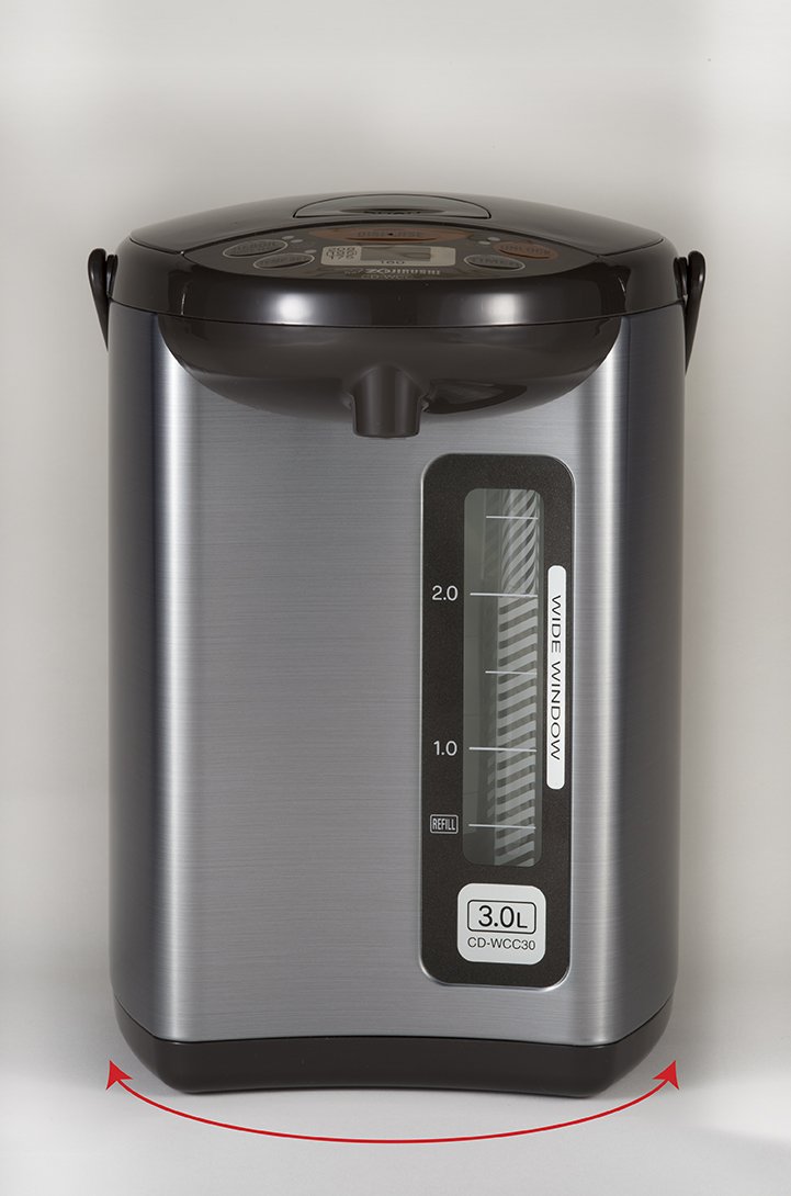 Zojirushi CD-WCC30 Micom Water Boiler & Warmer, Silver & NS-LGC05XB Micom Rice Cooker & Warmer, 3-Cups (uncooked), Stainless Black
