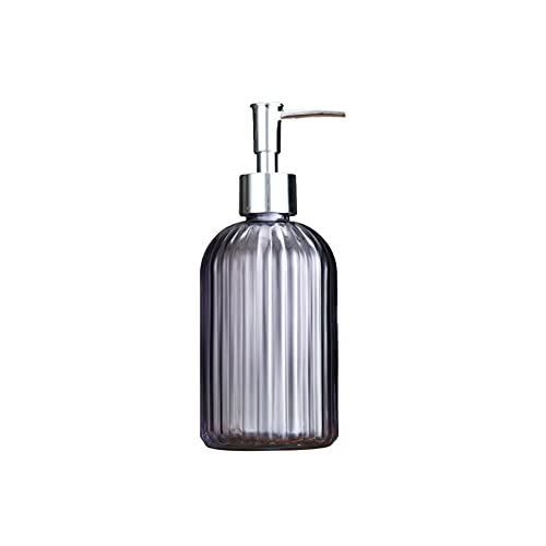 Soap Pump Dispenser 400ml Refillable Glass Soap Dispenser for Bathroom Countertop Kitchen Room，Empty Liquid Soap Dispenser Bottle, Home Hotel Bathroom Accessories Bottles Dispenser (Color : D)