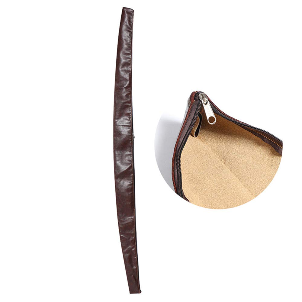 UNISTRENGH Traditonal Longbow Case Recurve Bow Bag PU Leather Brown One-piece Bow Cases (47.2inch(120cm))