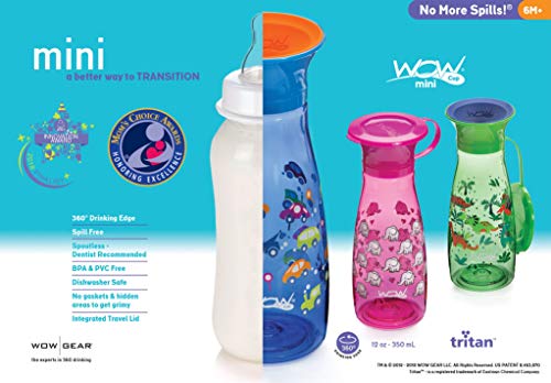 WOW CUP MINI 360 Sippy Cup, Green, 12 oz / 350 ml