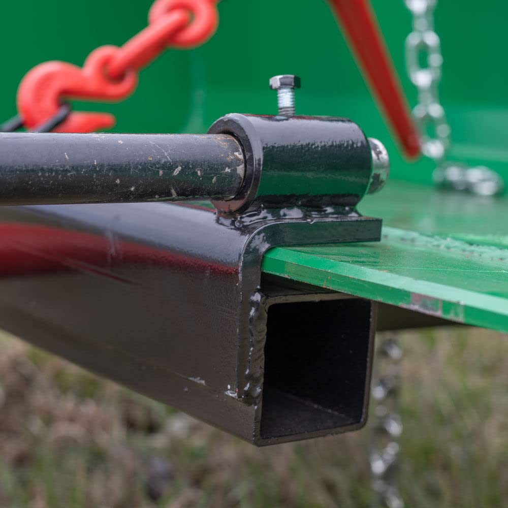 Titan Attachments 43" Hay Bale Spear Attachment with Stabilizer Spears, Universal HD Front Skid Steer Tractor Loader Bucket Attachment, 3000 LB Capacity