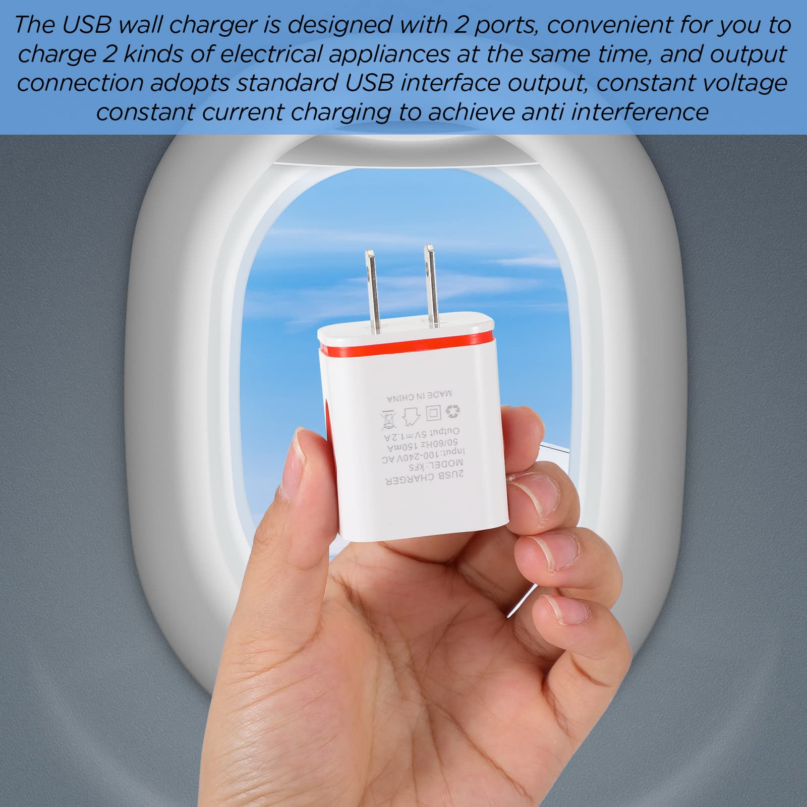 Xuhal 12 Pcs Fast USB Wall Charger USB Charging Block Bulk USB Charger Adapter Plug Cube 2.1A USB Wall Charger Replacement for Most Smartphones and Tablets, Colorful(Water Drop Style)