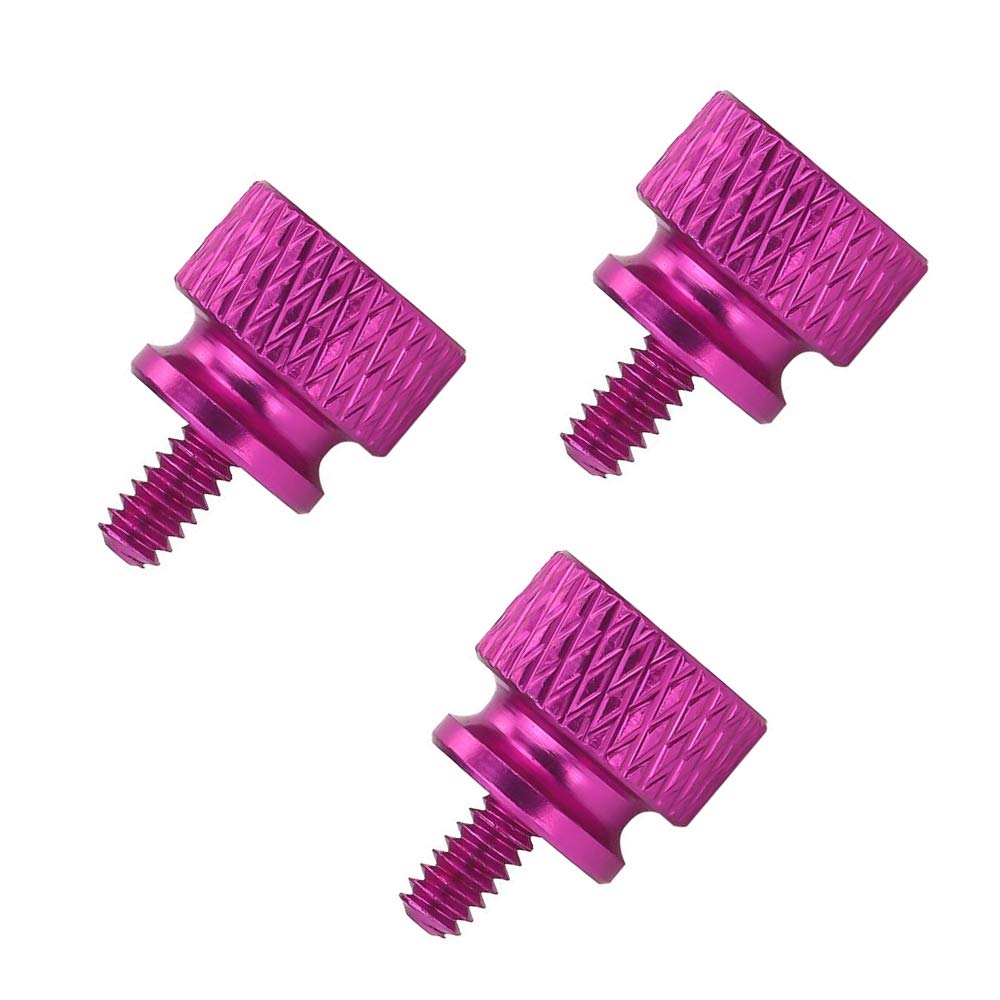 YATENG 10-pcs Anodized Aluminum Computer Case Thumbscrews (6-32 Thread) for Computer Cover / Power Supply / PCI Slots / Hard Drives DIY Personality Modification & beautification (Pink)