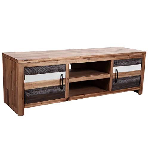THYUOVAI TV Cabinet,Side Cabinet Entertainment Stand Storage cabine Lowboard Suitable for Living Room,Bedroom,Closet,Hallway,Foyer,Office Solid Acacia Wood 47.2"x13.8"x15.7"