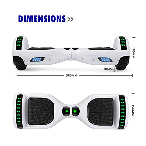 UNI-SUN Hoverboard for Kids, 6.5 Inch Self Balancing Hoverboard with Bluetooth and LED Lights, Hoverboard for Adult