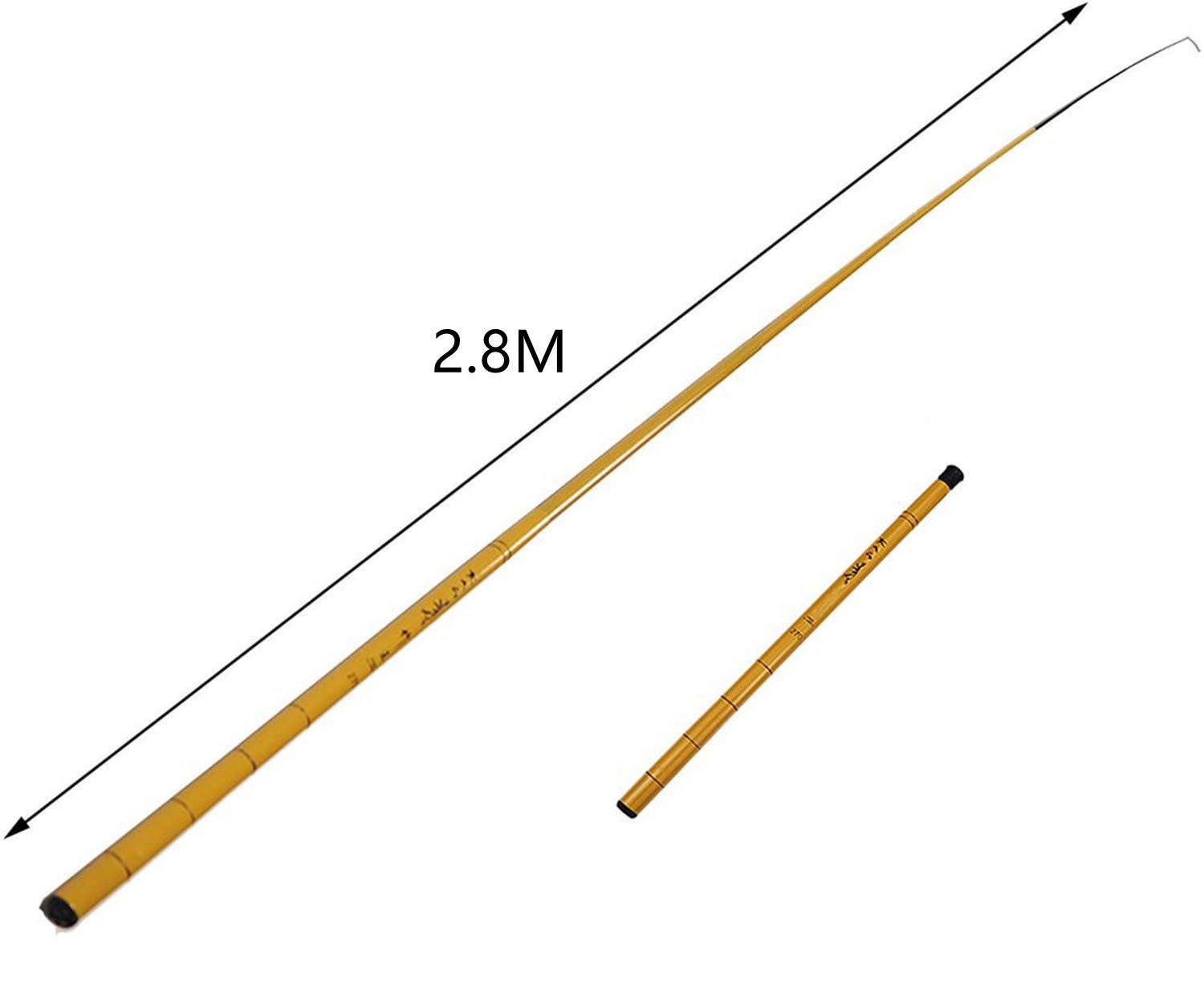 XMHF Traveling Fishing Rod 10 Sections Telescopic Pole Retractable Angling Fishing Pole Rod 2.8M Length