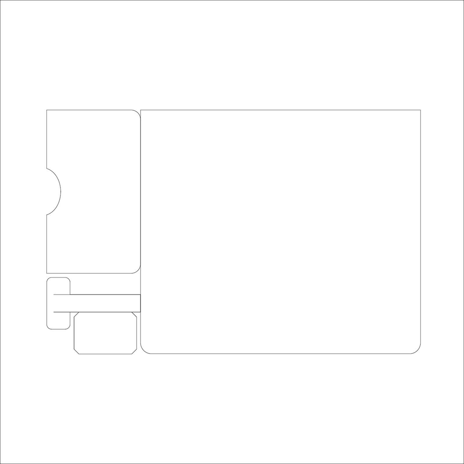 Sizzix 662467 Bigz L Die By Katelyn Lizardi Pocket Traveler'S Notebook, Multicolor