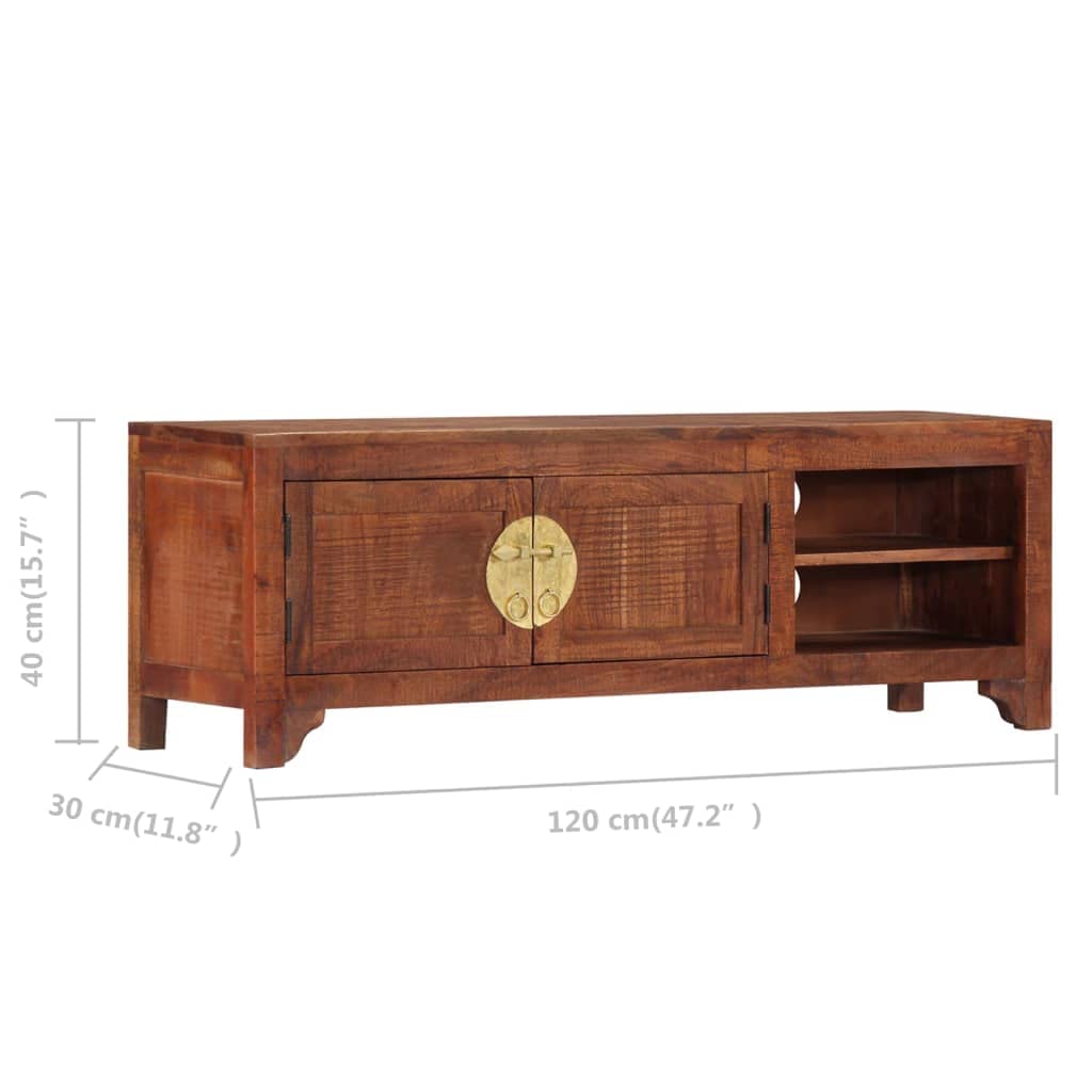 THYUOVAI TV Cabinet,Sideboard Lowboard Media Console Cabinet HiFi Cabinet Tv Table Suitable for Living Room,Bedroom,Closet,Hallway,Foyer,Office 47.2"x11.8"x15.7" Solid Acacia Wood