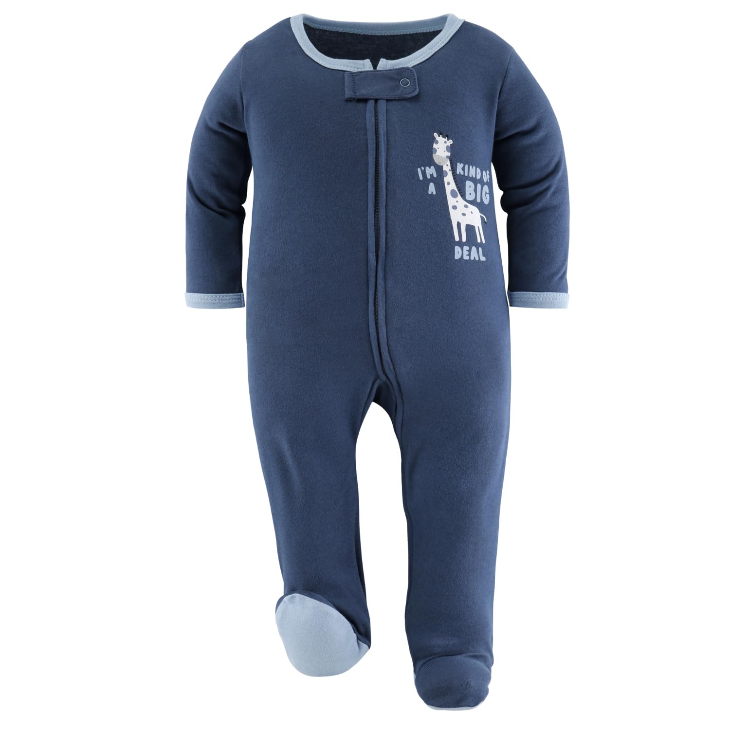 The Peanutshell Footed Pajamas Sleepers for Baby Boys, Sleep and Play Footies, 3 Pack (6-9 Months) Blue