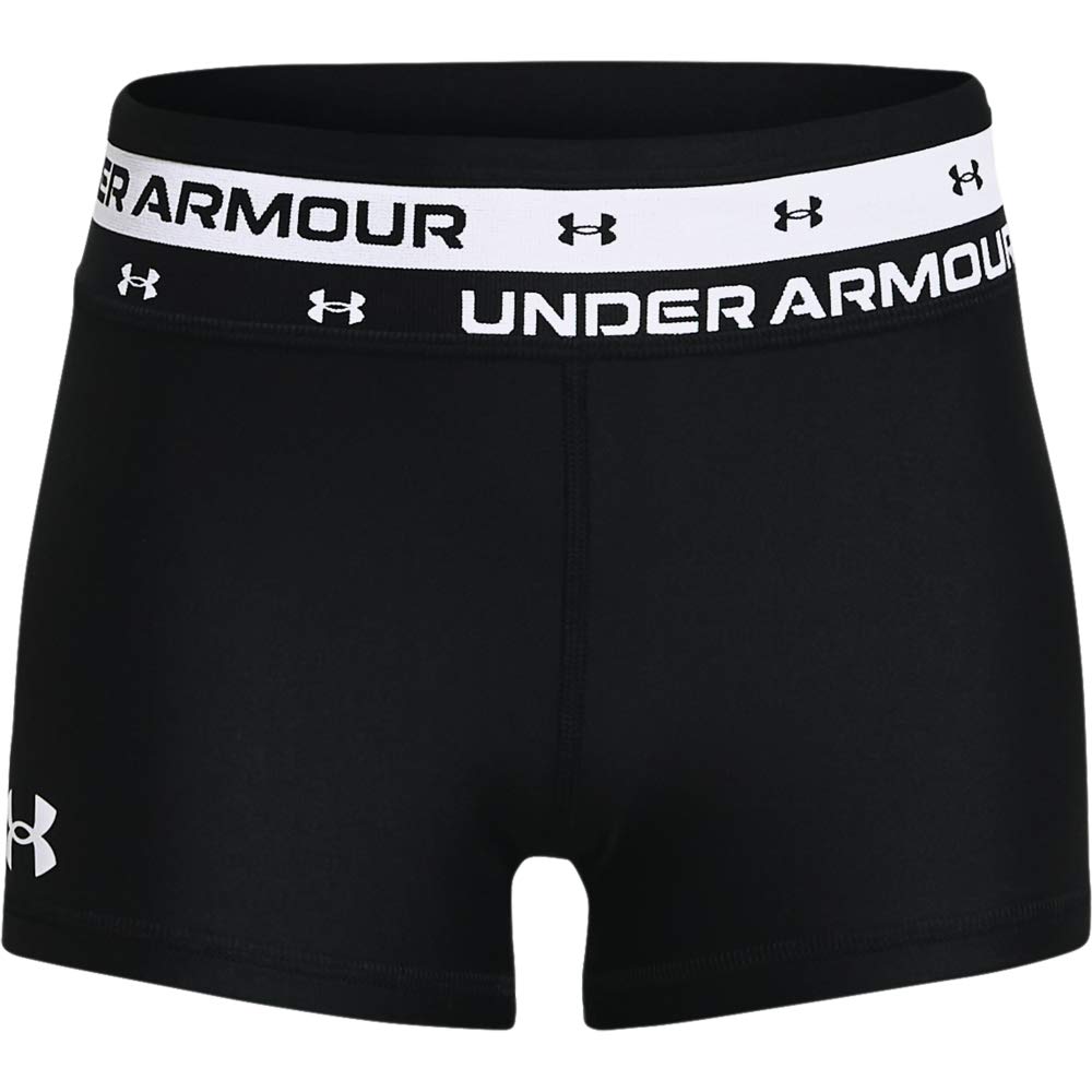 Under Armour Armour Heatgear Shorty, Black (001)/White, Youth Medium